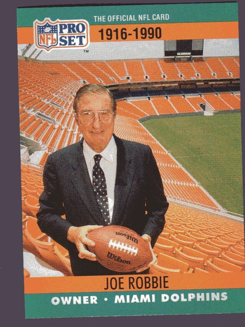 1990 Pro Set #CC3 Joe Robbie 1916 - 1990 Mem SP Second Series Only ...