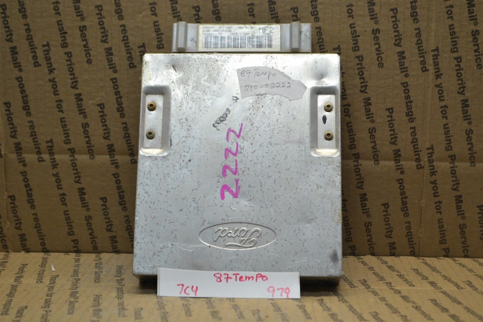 1987 Ford Tempo Topaz Engine Control Unit ECU E73F12A650F2D Module 979 ...