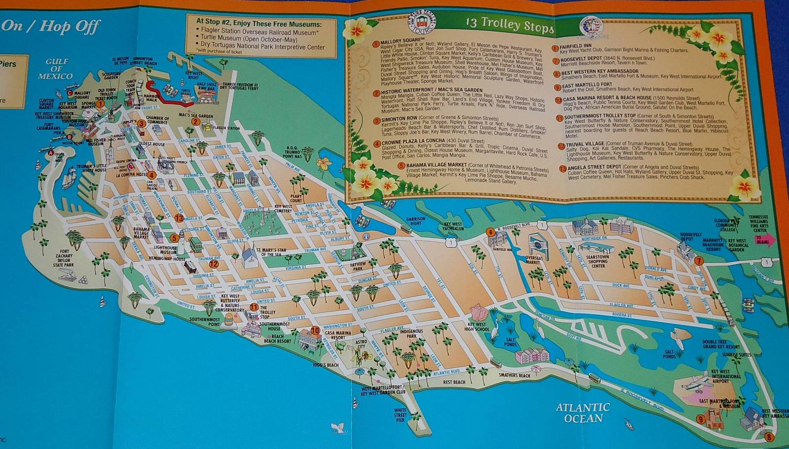 KEY WEST HOP ON HOP OFF TOUR BROCHURE + *BONUS* RIPLEY'S BELIEVE IT OR ...