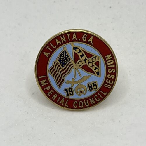 1985 Atlanta Georgia Imperial Council Masonic Shriner Freemason Lapel ...