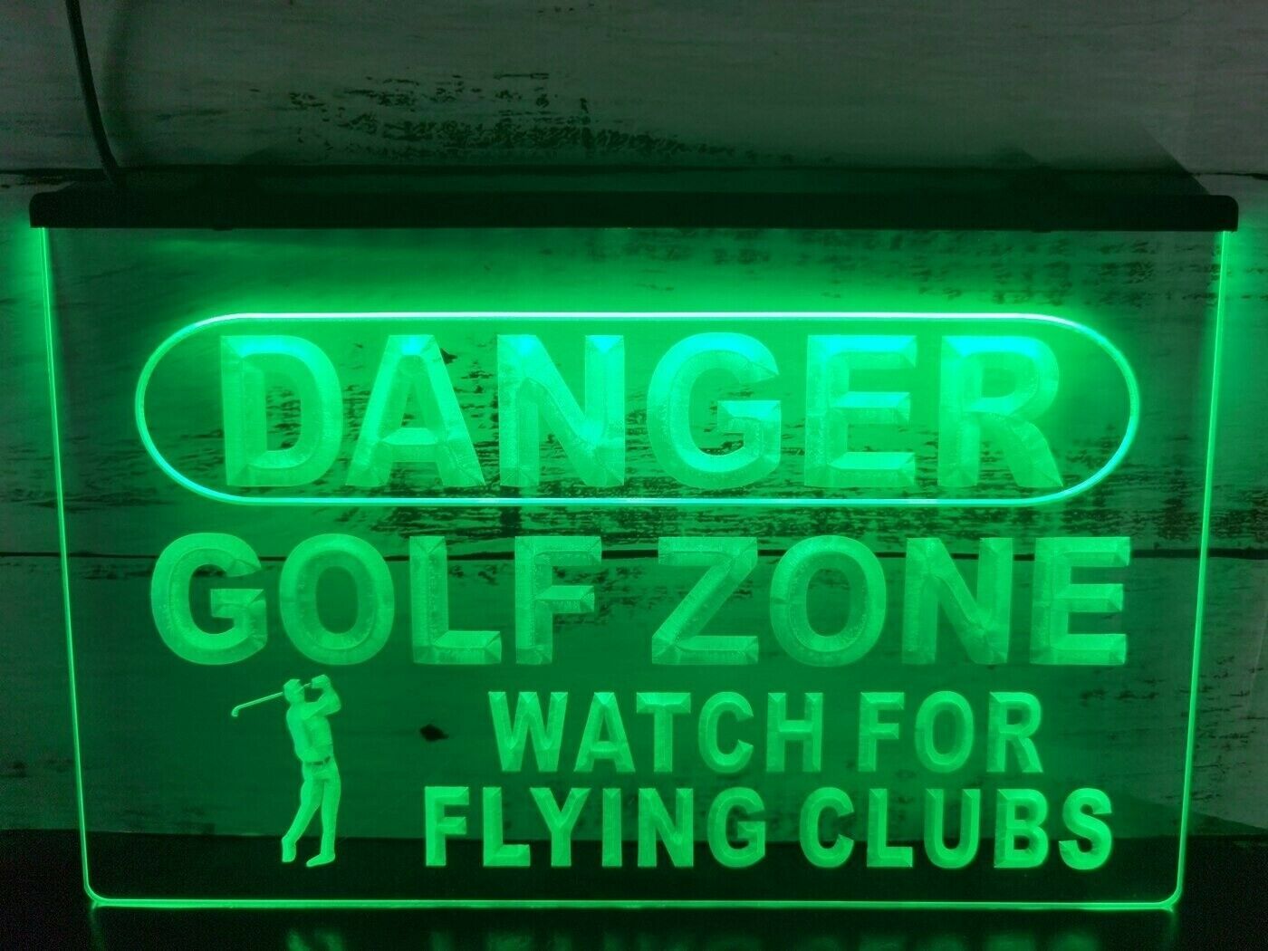 Golf Zone Danger Warning LED Neon Light Sign Home Decor Craft Display ...