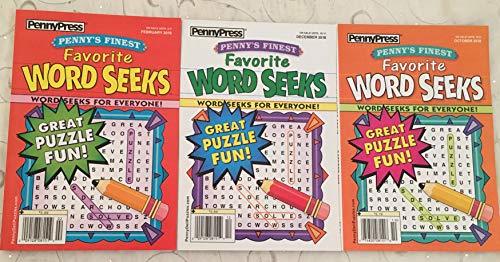 Lot of 3 Penny Press Penny's Finest Favorite Word Seek Search Circle ...