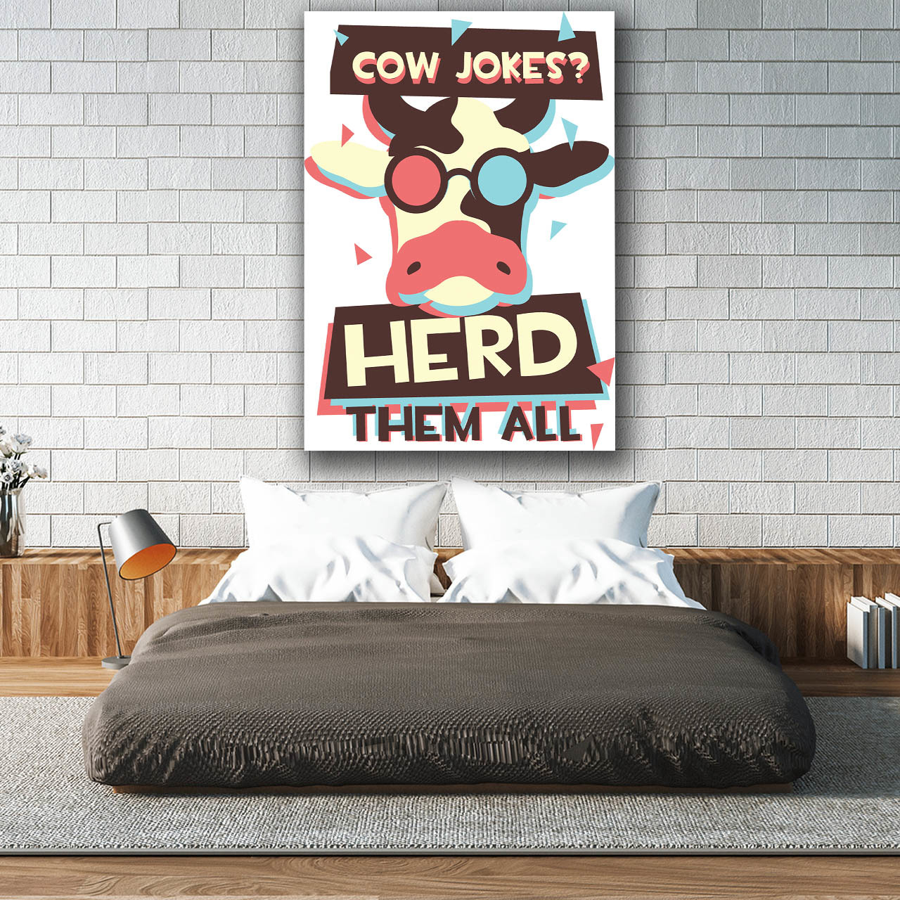 Cow Joke Herd Cool Funny Funny Life Matte/Glossy Poster A0 A1 A2 A3 A4 ...
