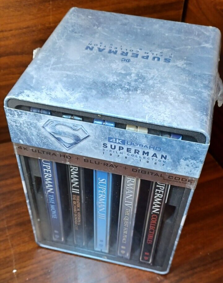 Superman 5-Film Limited Steelbook Collection (4K+Blu-ray+Digital) NEW ...