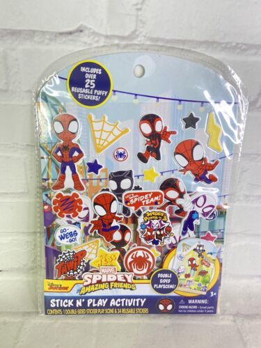 Marvel Spider-Man Spidey and His Amazing Friends Stickers Stick N Play ...