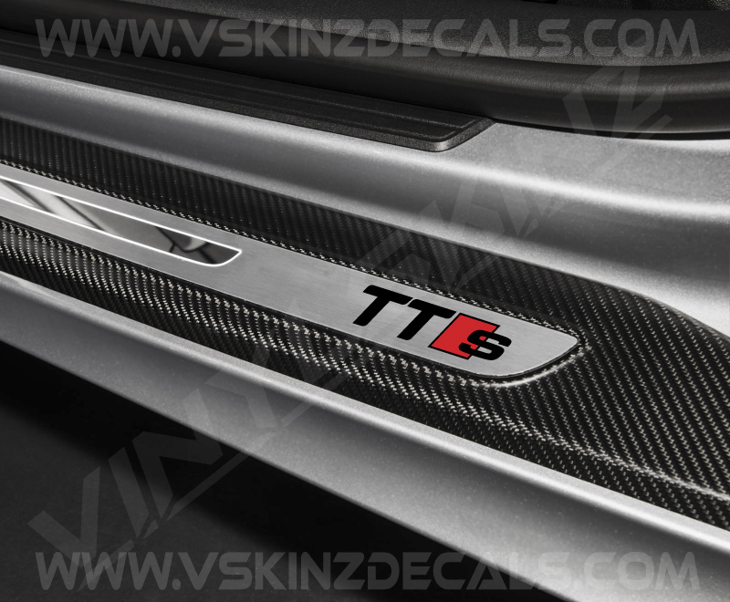 Audi TTS Logo Premium Cast Door Sill Decals Kit Stickers TT S-line ...