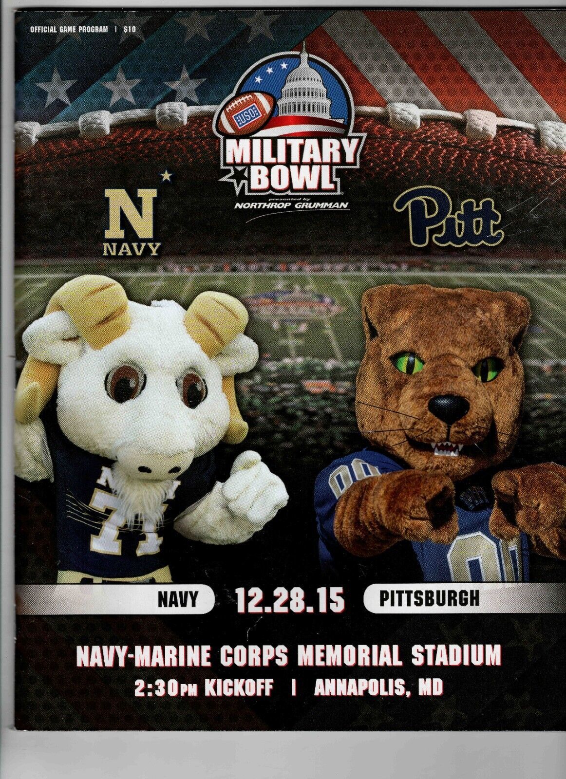 2015 Military Bowl Navy vs Pitt Panthers Tyler Boyd James Conner J ...