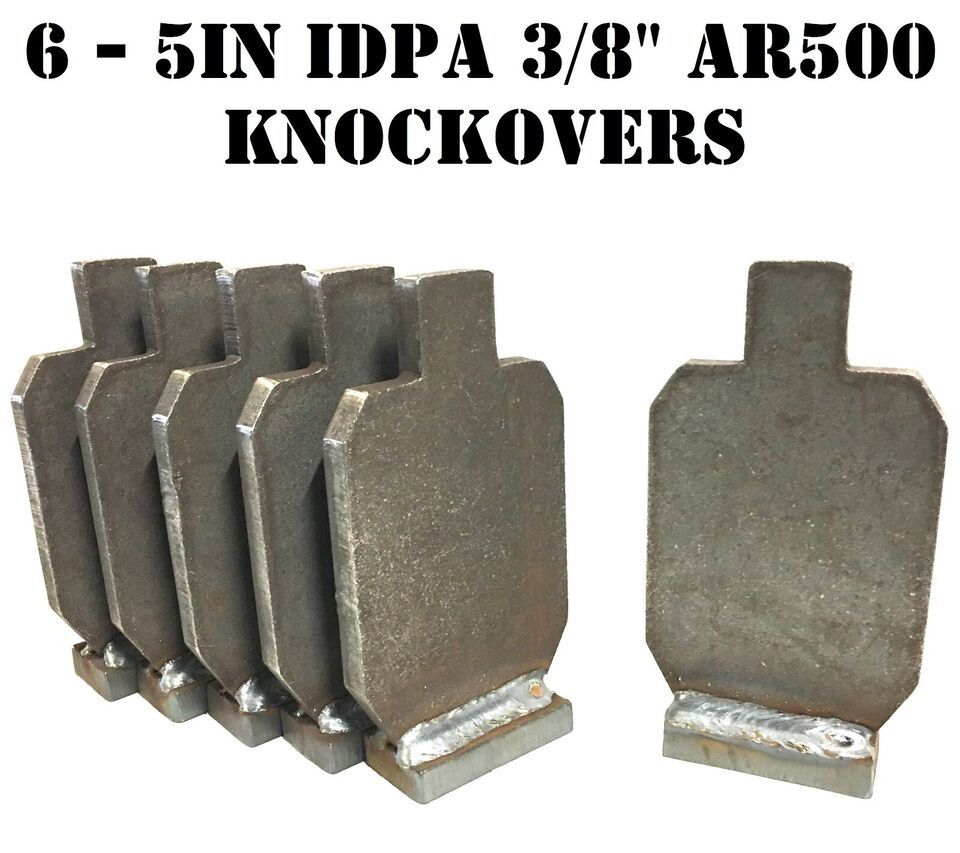 5" Tall IDPA NRA Knock-Over Rifle Steel Shooting Targets - 3/8" AR500 ...