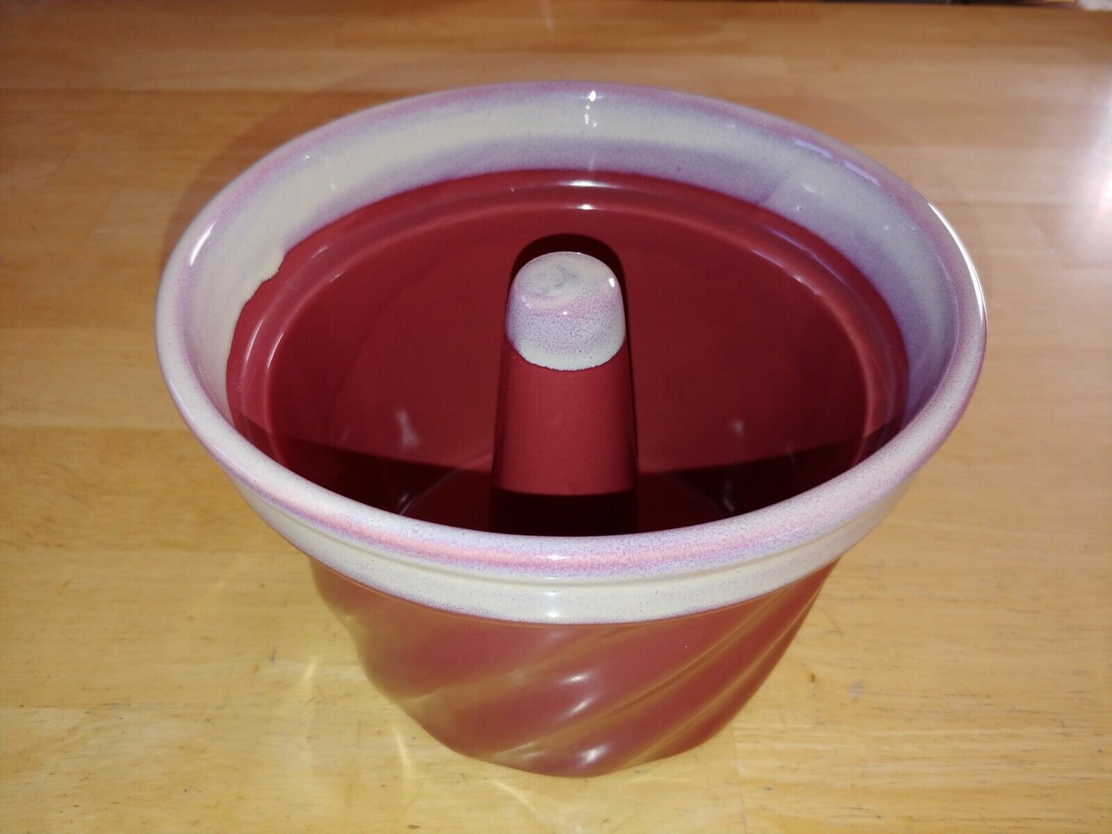 TUMBLEWEED POTTERY RED DRIP MONKEY BREAD BAKER/BEER CHICKEN-USED ONCE ...