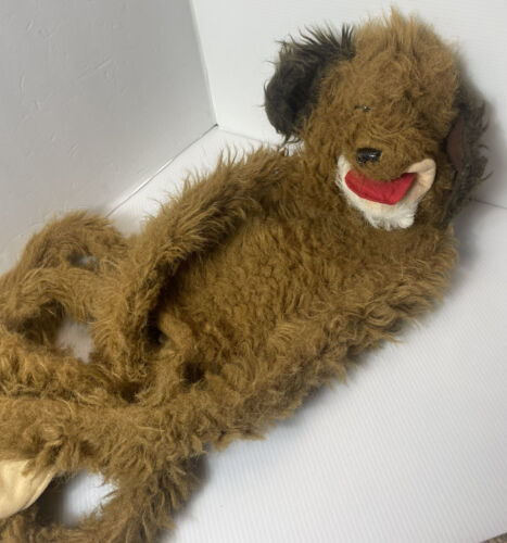 Huge Vintage Brown Dog Puppet Plush Made In Korea 41 In Hands Feet ...