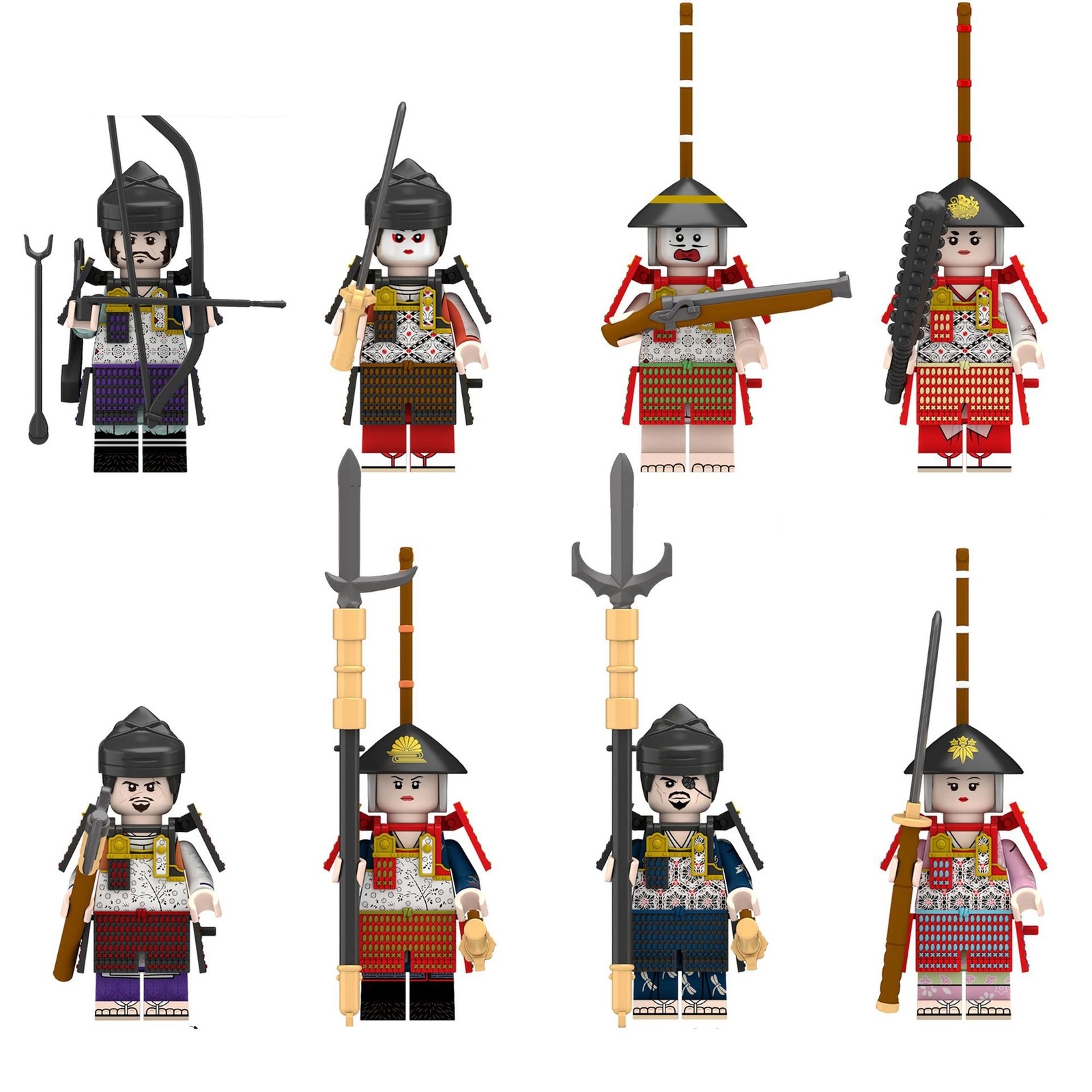 Kyuzo Gion Satsuki Shimizu Aoi Minifigures Japan Samurai Sets ...