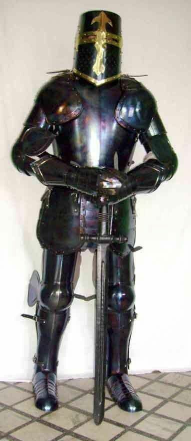 Medieval Knight Templar Armor Suit Life Size Battle-Ready Plate armor ...