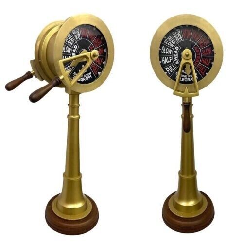37 Inches Brass Finish Ship Engine Antique Nautical Marine Telegraph ...