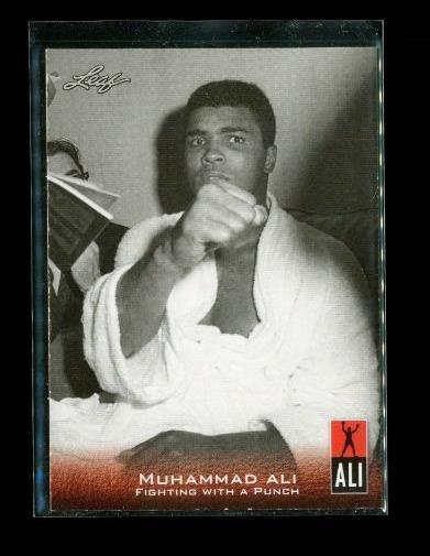 2010 LEAF Boxing Trading Card #95 MUHAMMAD ALI FIGHTING WITH A PUNCH ...