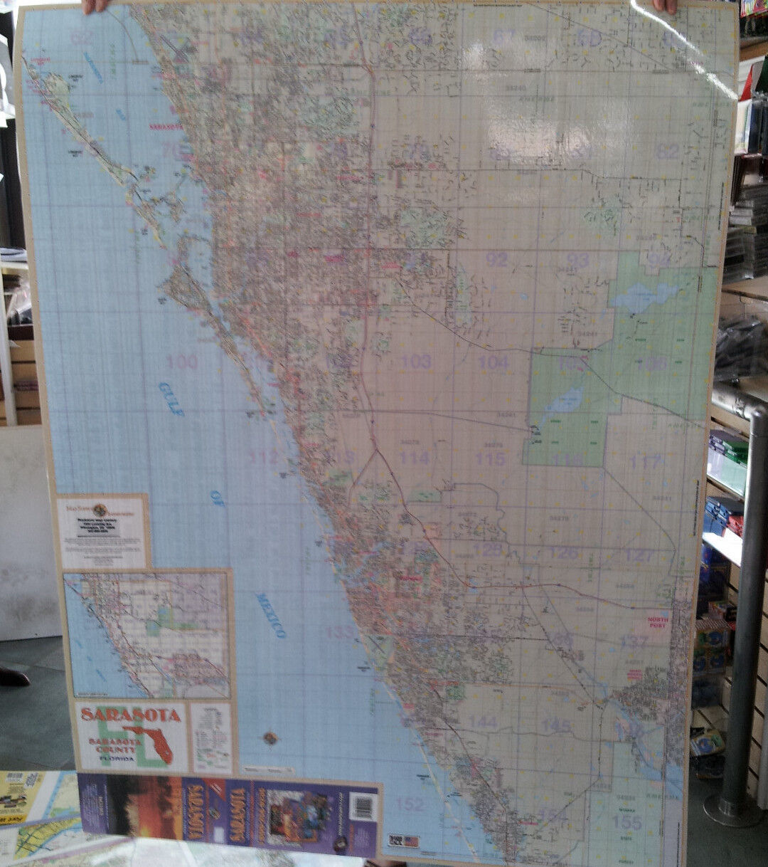 Sarasota Co FL Laminated Wall Map (MSI) - Maps & Atlases