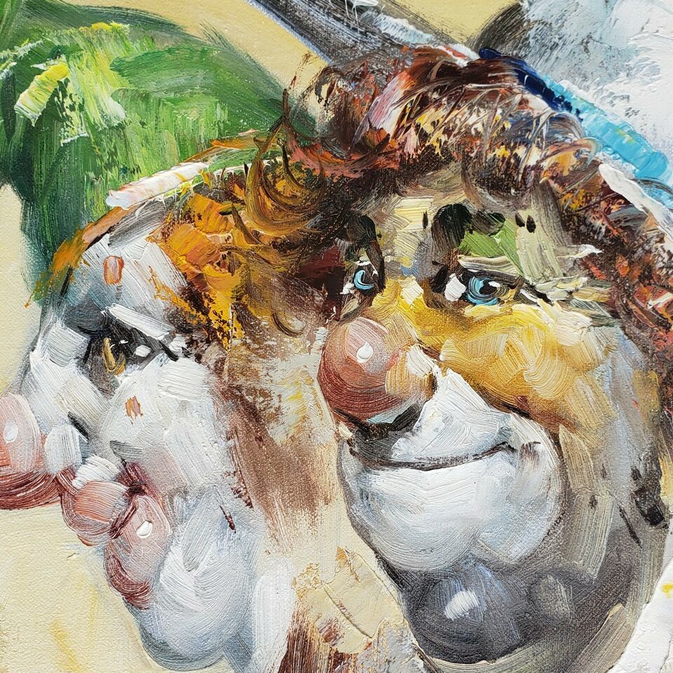 Signed William Moninet Vintage Art Oil Painting 2 Circus Clowns Listed ...