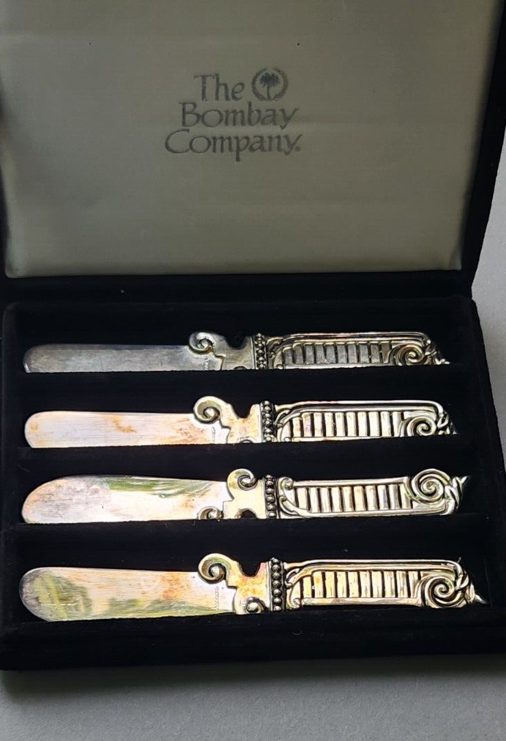 Canape Knife Set Spreaders Godinger Bombay Company Cheese Spread Knives ...