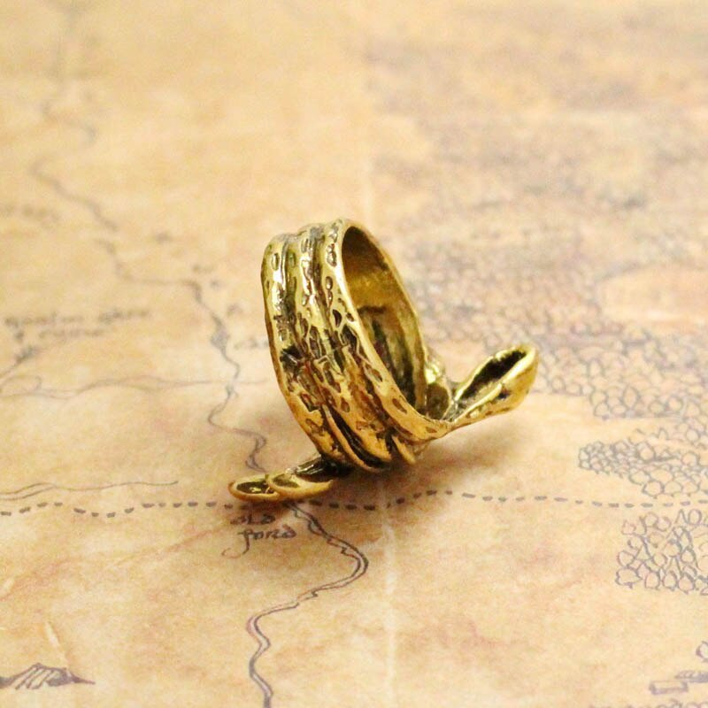Hobbit Thranduil Snake Ring Mirkwood Elf King Golden Ring Legolas ...