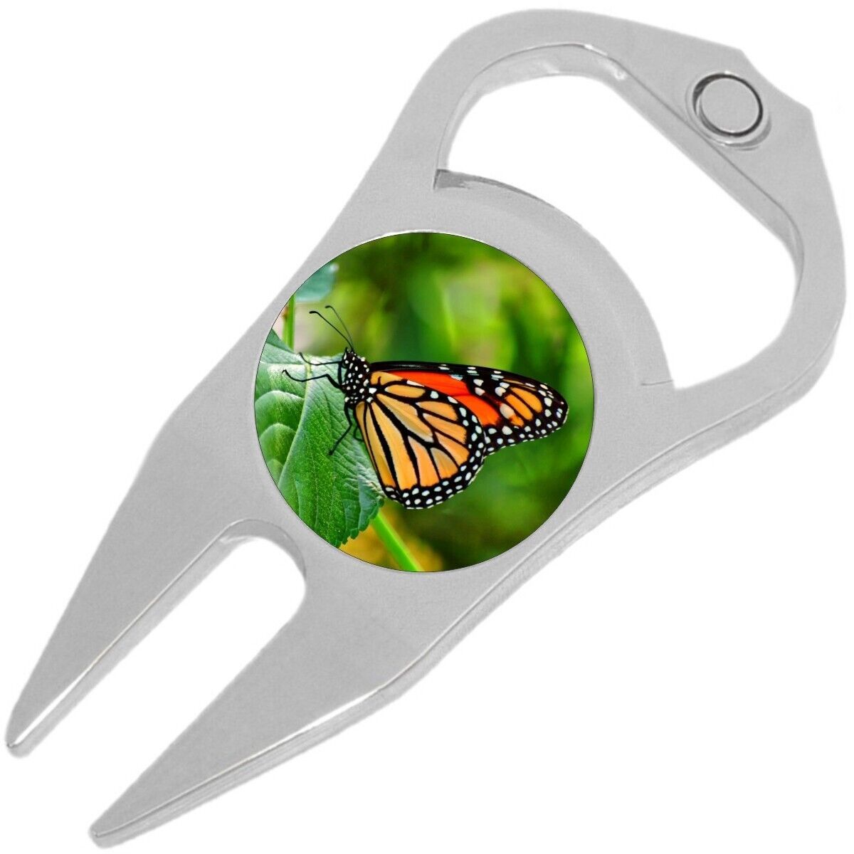 Light Orange Butterfly Golf Ball Marker Divot Repair Tool Bottle Opener ...