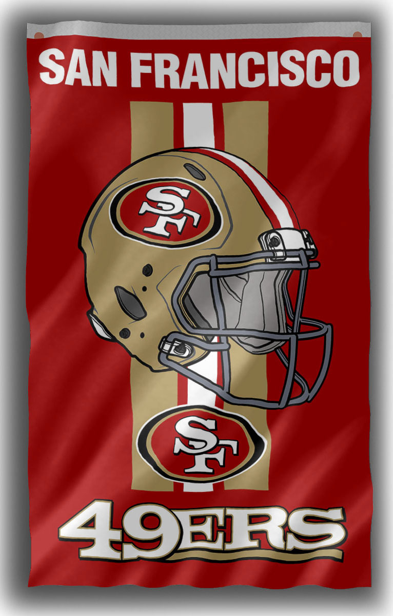San Francisco 49ers Football Team Memorable Helmet Flag 90x150cm 3x5ft ...