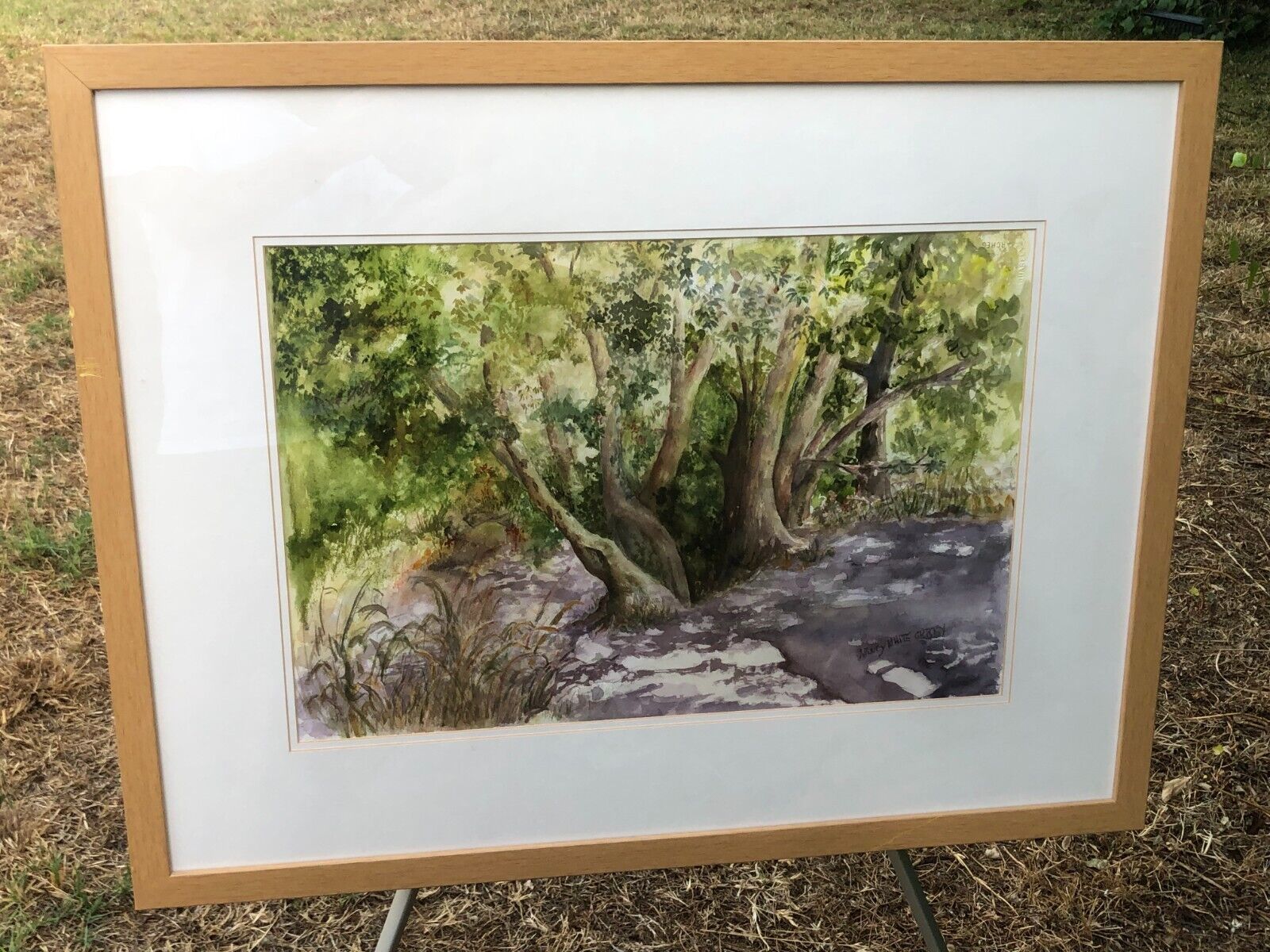 NANCY WHITE CURRY Original MODERN IMPRESSIONIST LANDSCAPE FOREST TREE ...