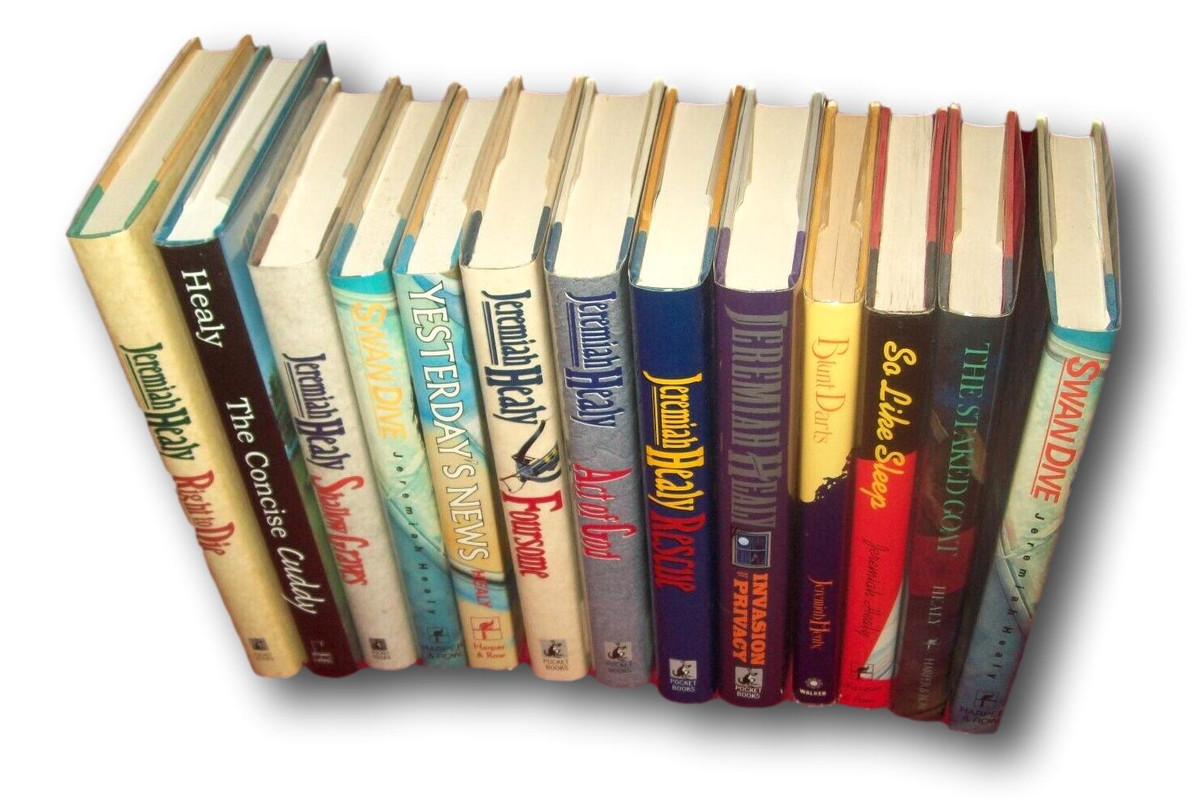 Rare 13 SIGNED Jeremiah Healy Novels ~ Blunt Darts ~ The Staked Goat ...