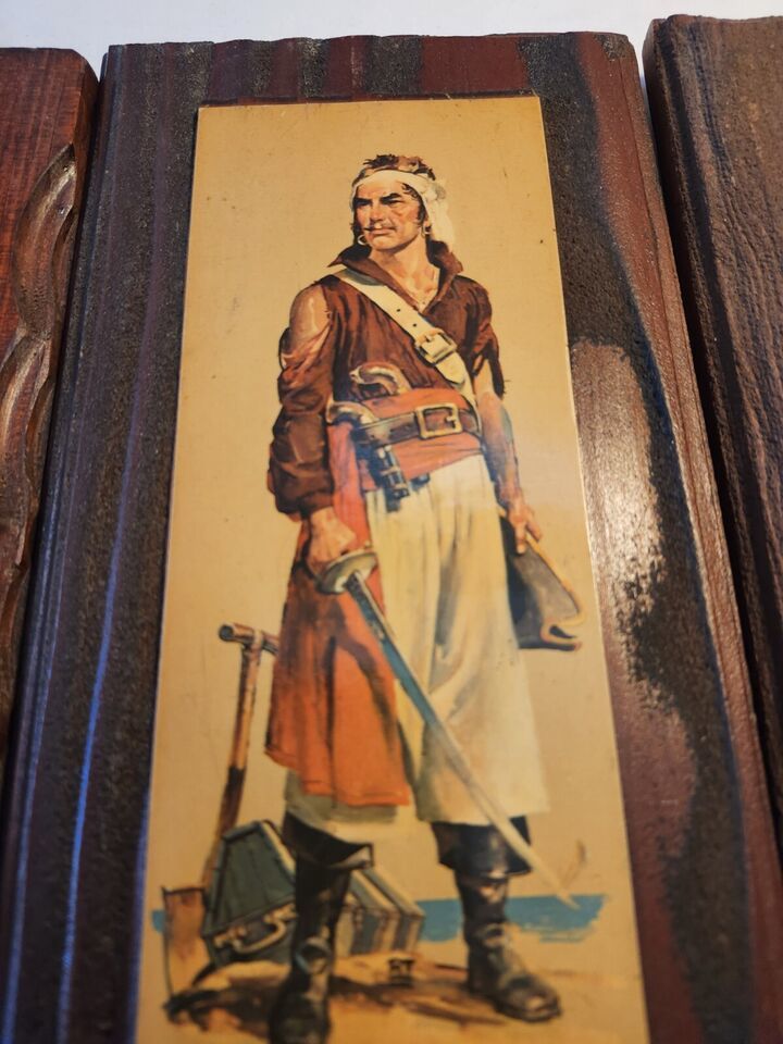 Wood Panel Of Jean Lafitte Priate - Art Prints