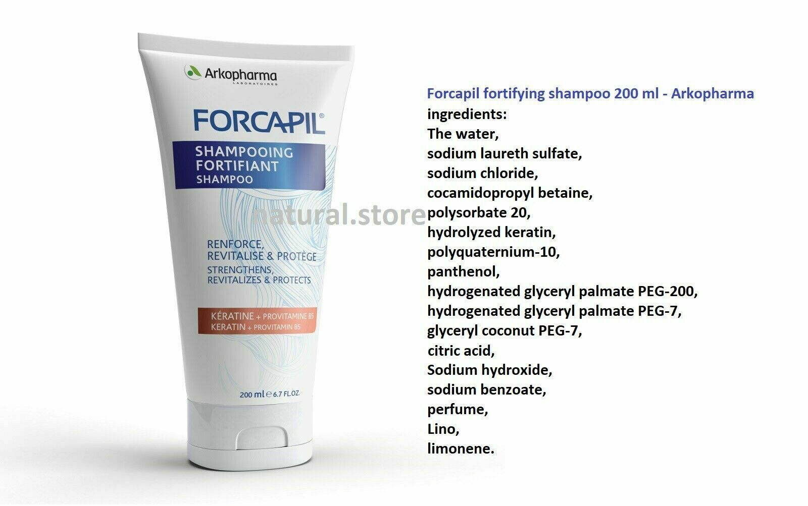 Forcapil stärkendes Shampoo 200 ml - Arkopharma - Shampoo & Conditioning