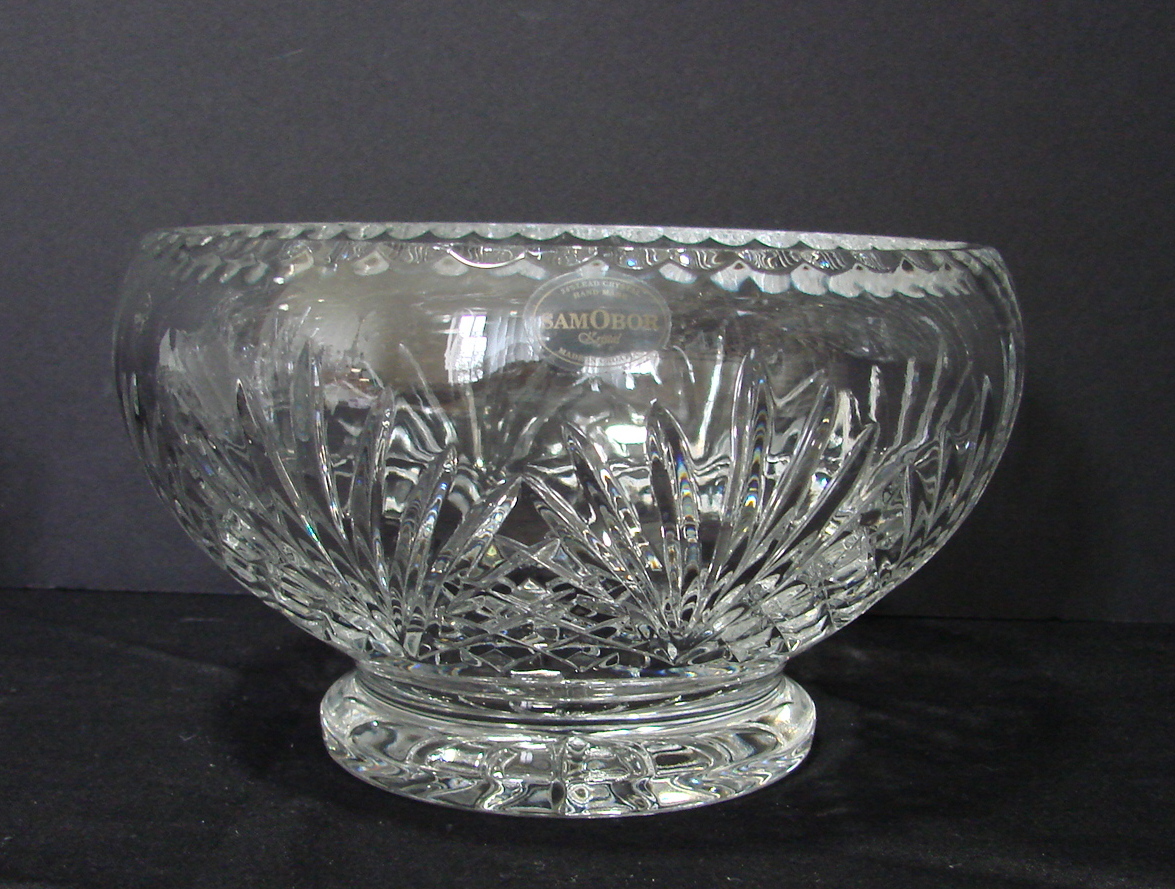 Samobor Handmade 24% Lead Crystal Bowl- Made in Croatia - Pottery & Glass