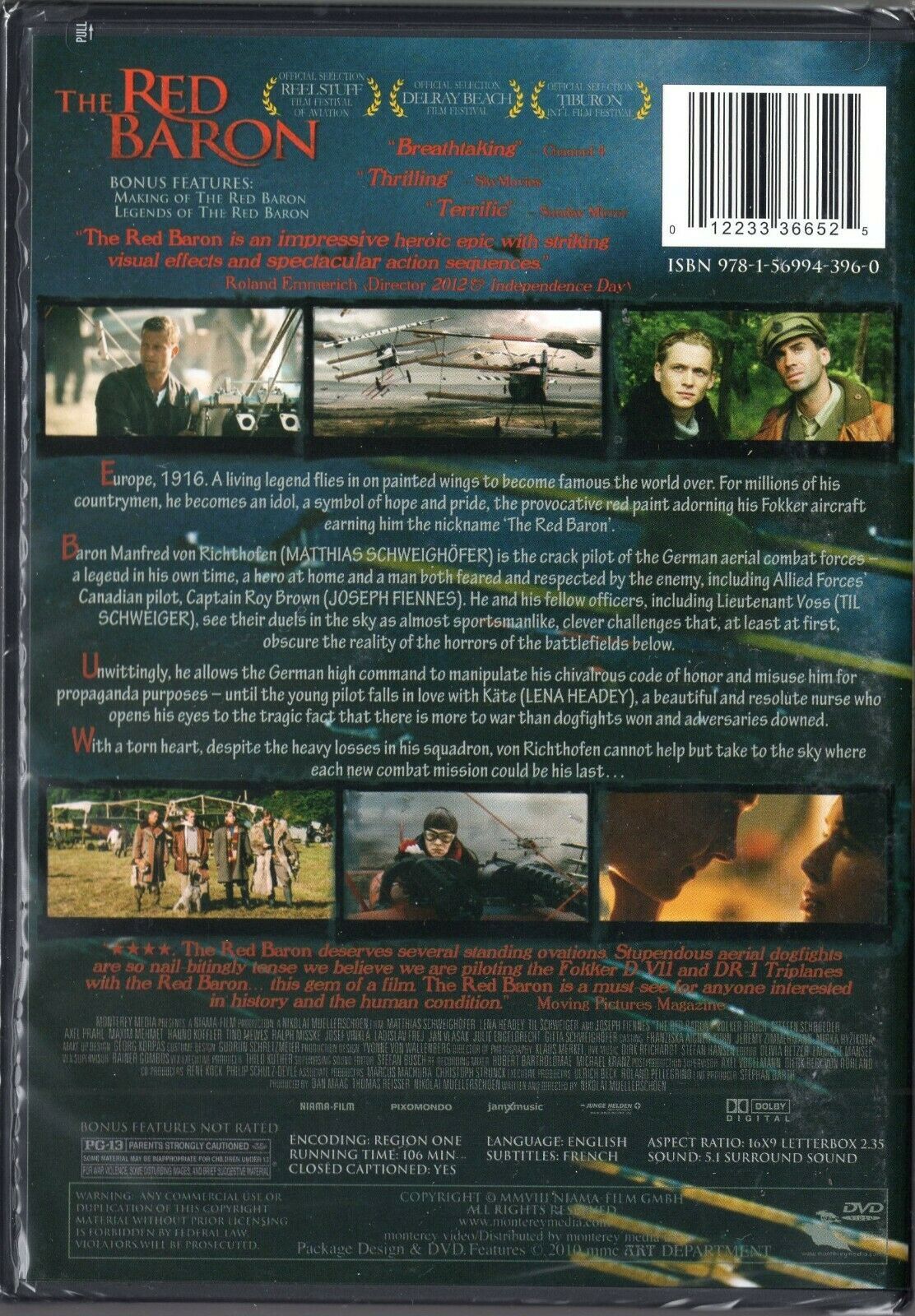 The Red Baron (DVD, 2010) Axel Prahl, Lena Headey, Til Schweiger BRAND ...