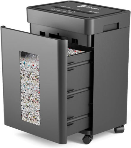 Heavy Duty Paper Shredder Micro-Cut High Security Level P-4/12 Sheets ...