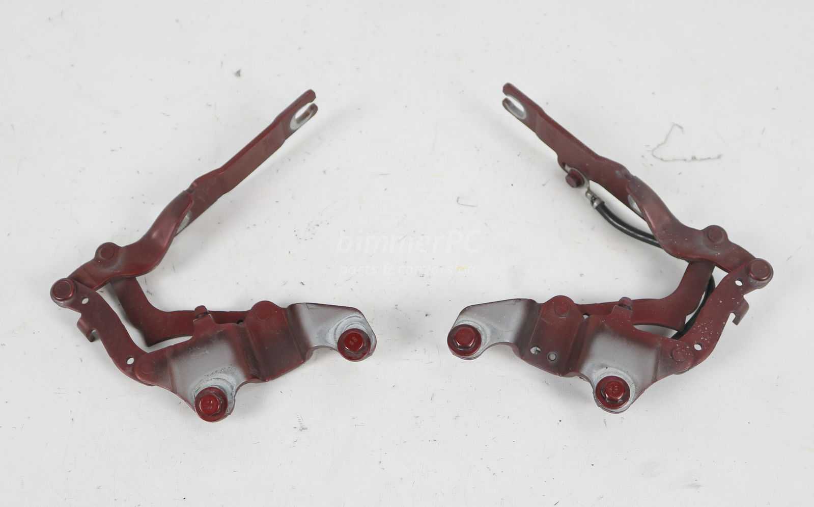 BMW E90 Front Hood Hinges Left Right Mounting Brackets Red E92 E93 2006 ...