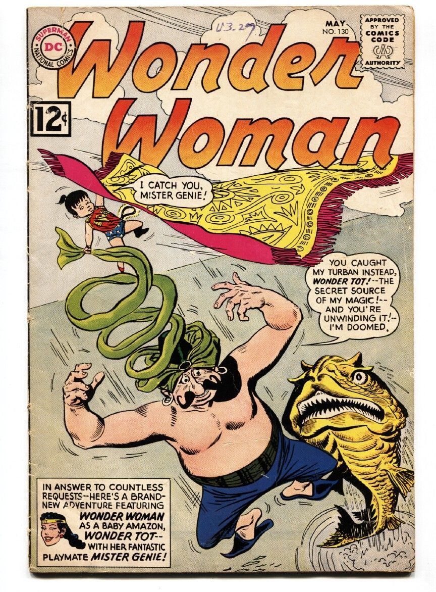Wonder Woman #130 comic book 1962-MISTER GENIE-DC SILVER AGE vg ...