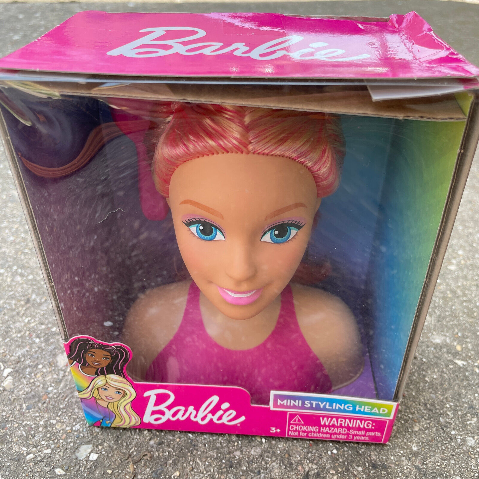 Barbie Mini 6" Styling Head Pink Hair Colored Highlights Fashionistas ...