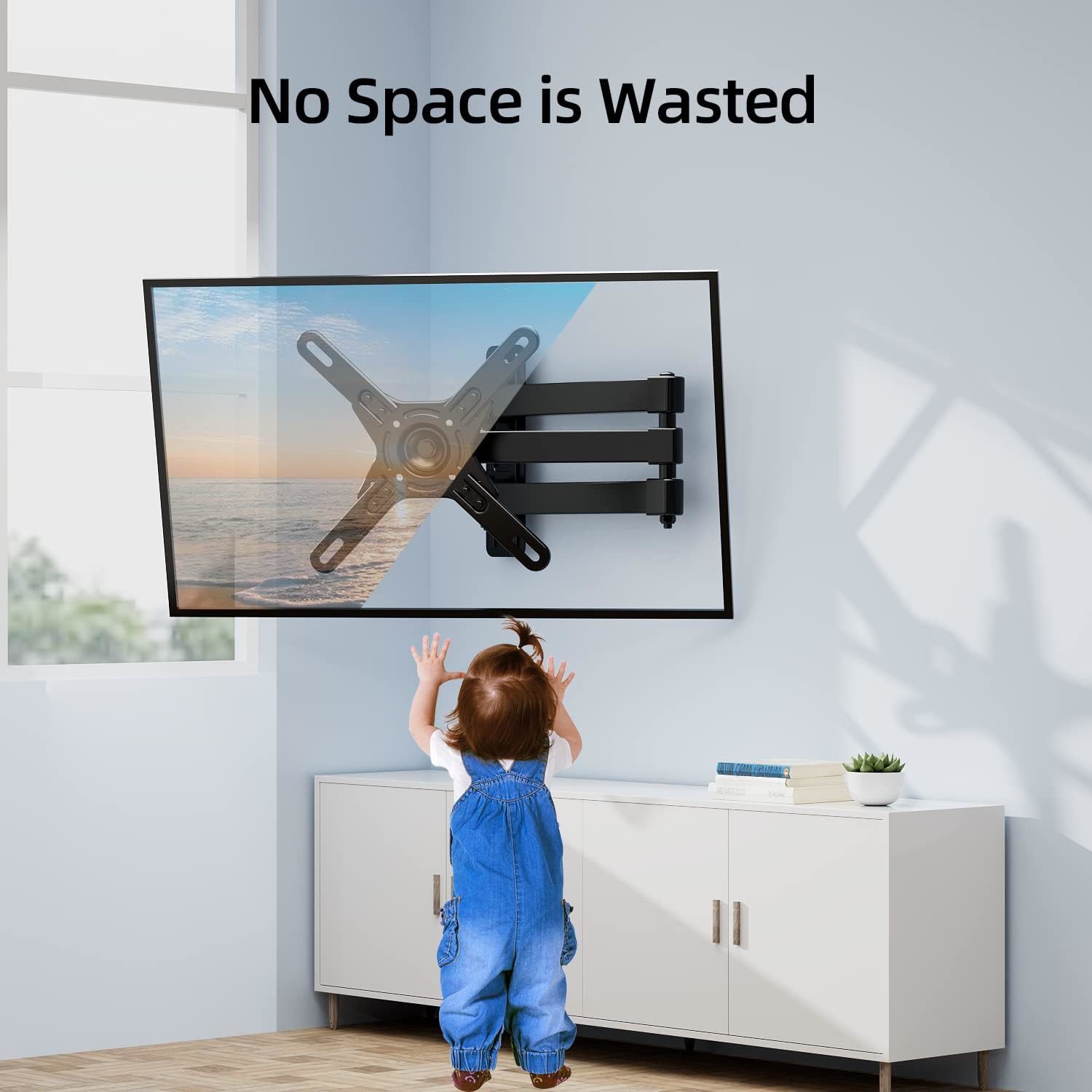 Full Motion TV Mount 360Rotation Swivel Articulating Tilt TV Wall Mount ...