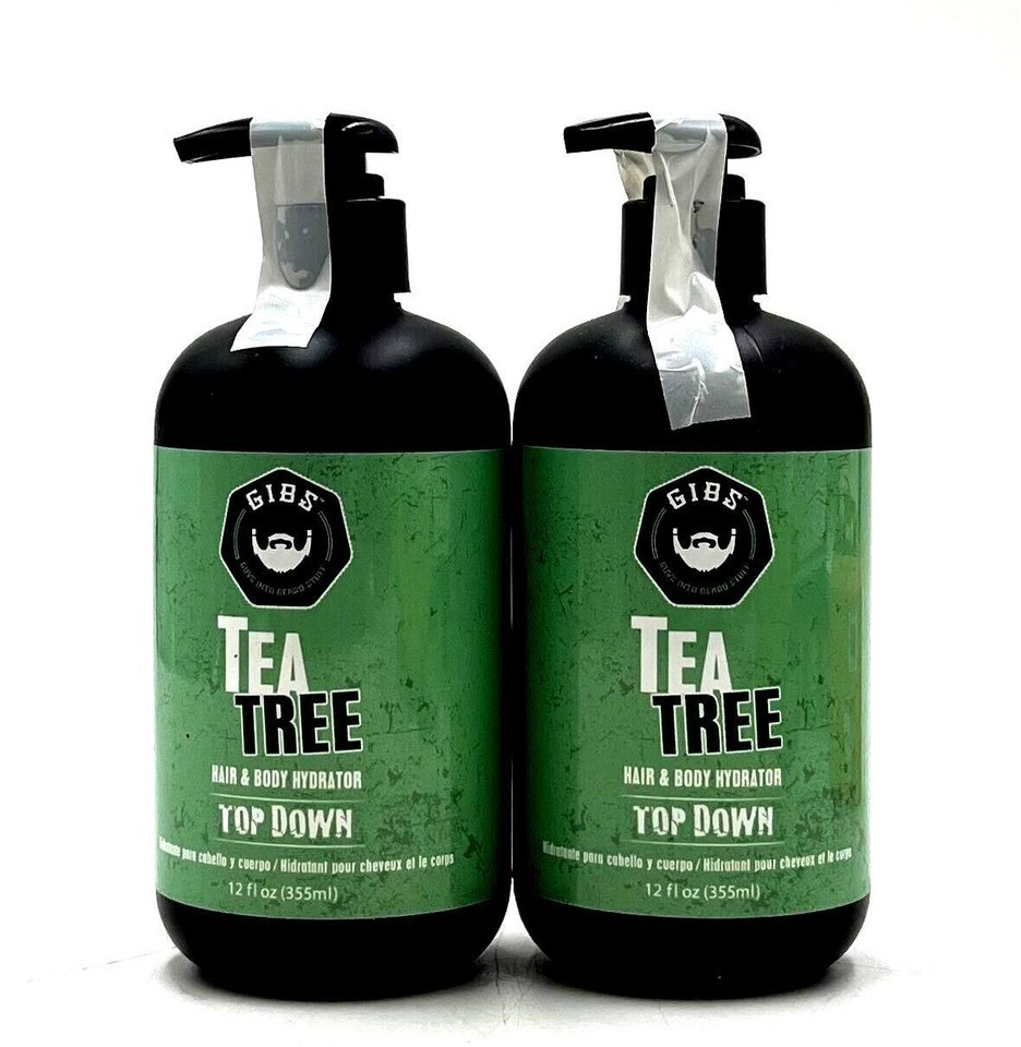 GIBS Grooming Tea Tree Hair Body Hydrator Top Down 12 oz-2 Pack ...