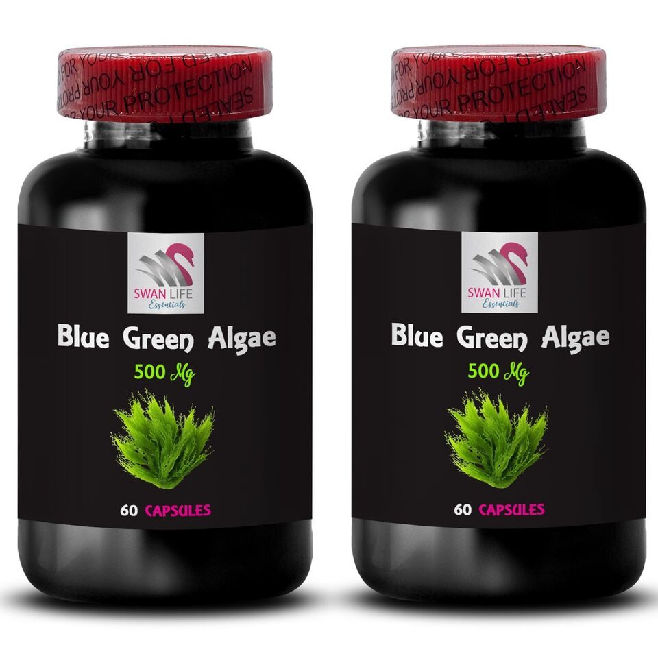 Algae Energy Boost - BLUE GREEN ALGAE - Algae Extract Capsules 2 Bottle ...