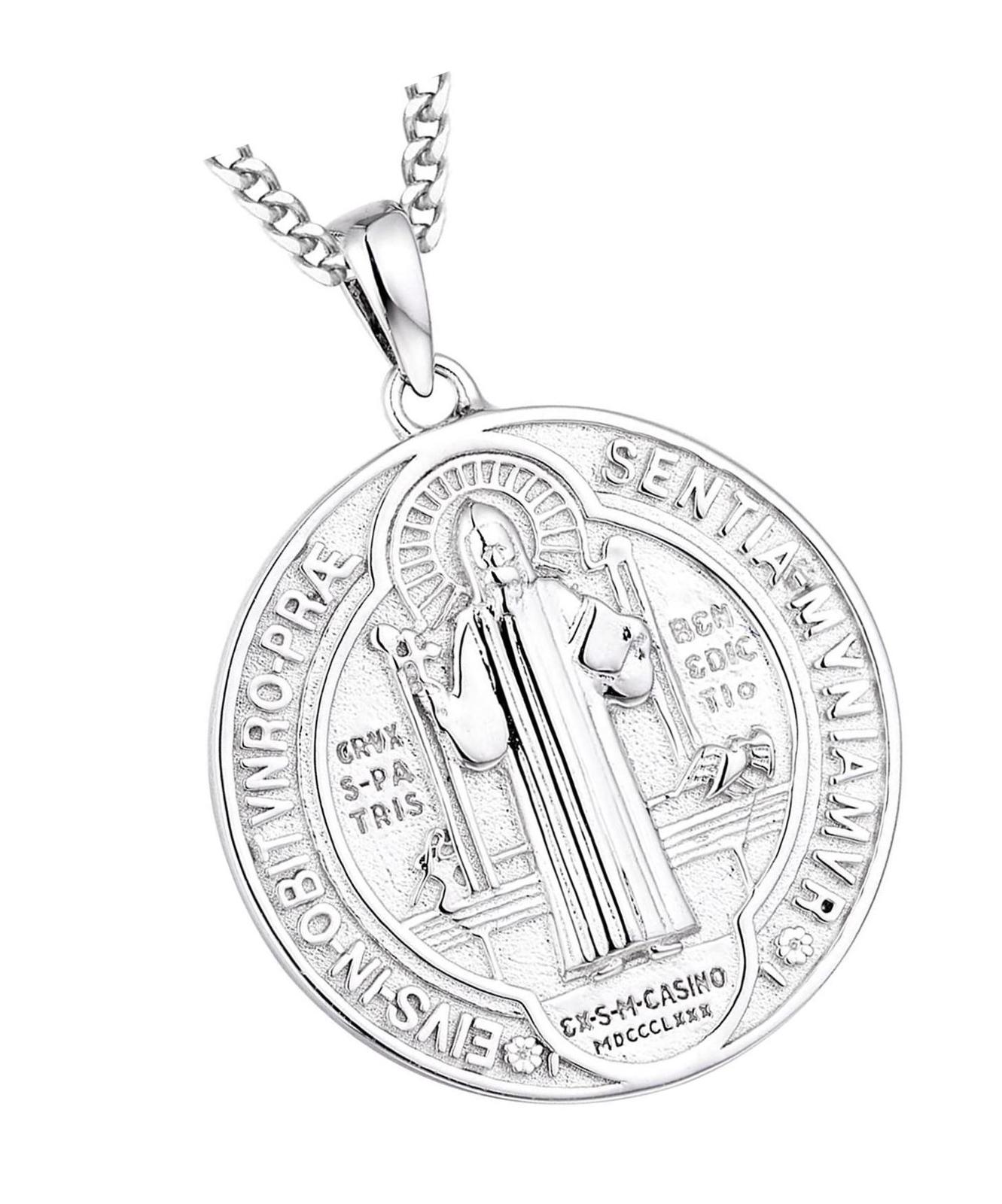 Saint Benedict Medal Necklace 925 Sterling Silver, st - Necklaces ...