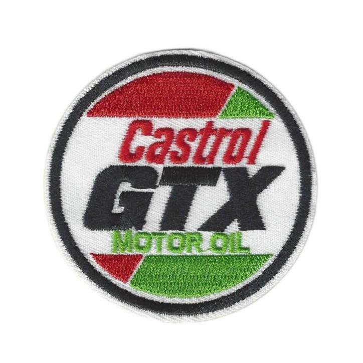 CASTROL GTX IRON ON PATCH 2.75" Round Embroidered Racing Jacket Auto ...