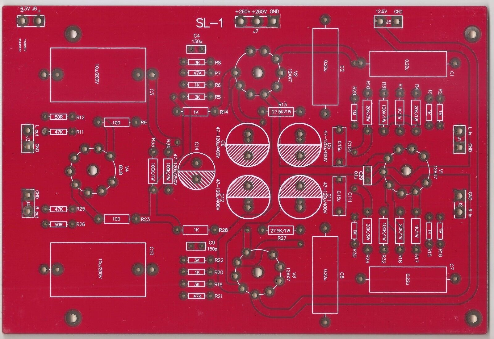 Tube pre-amplifier stereo line stage CAT SL-1 simplified 1 piece stereo ...