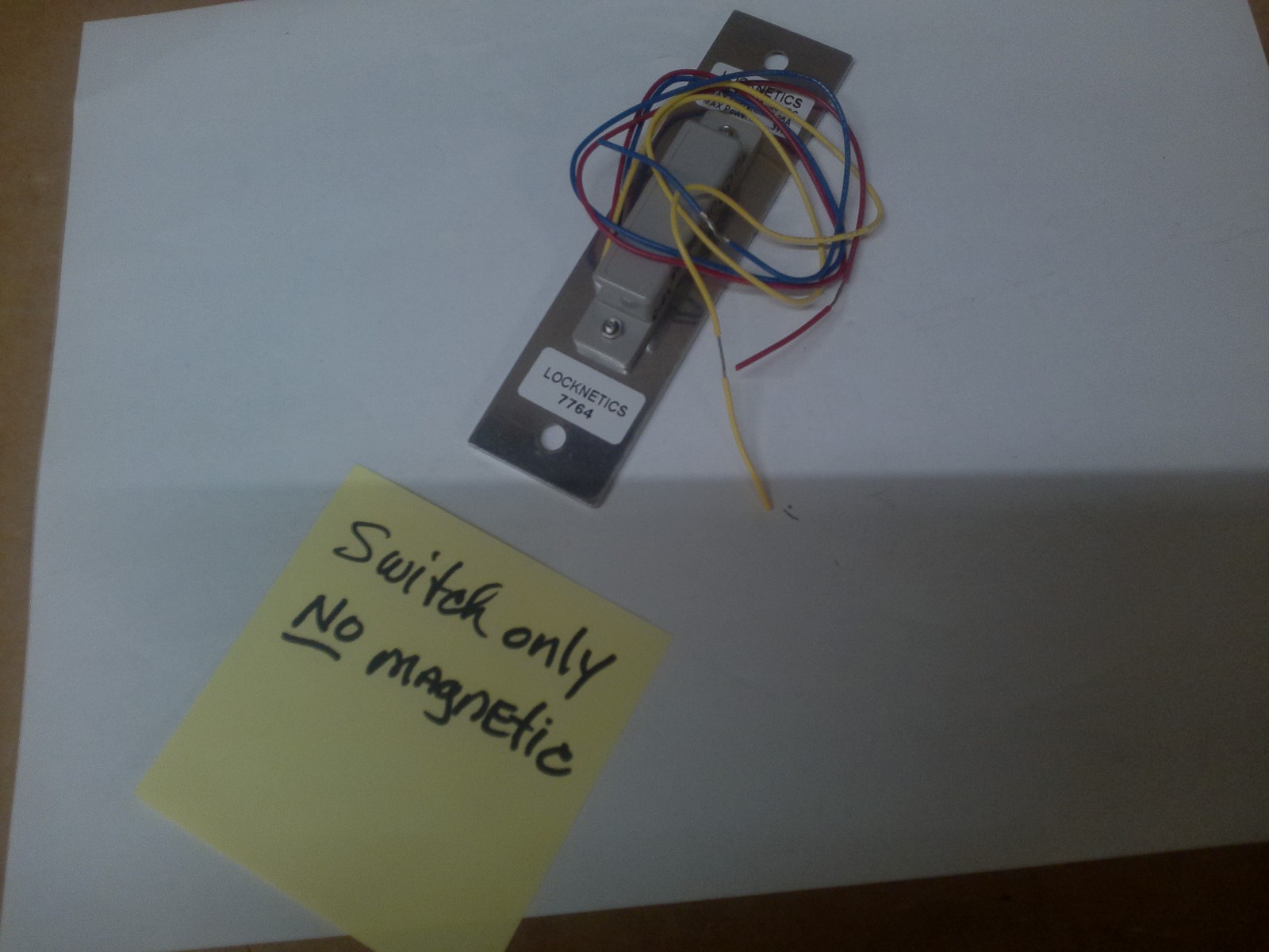 (1) NEW LOCKNETICS 7764 MAGNETIC DOOR POSITION SWITCH / CONCEALED FLUSH ...