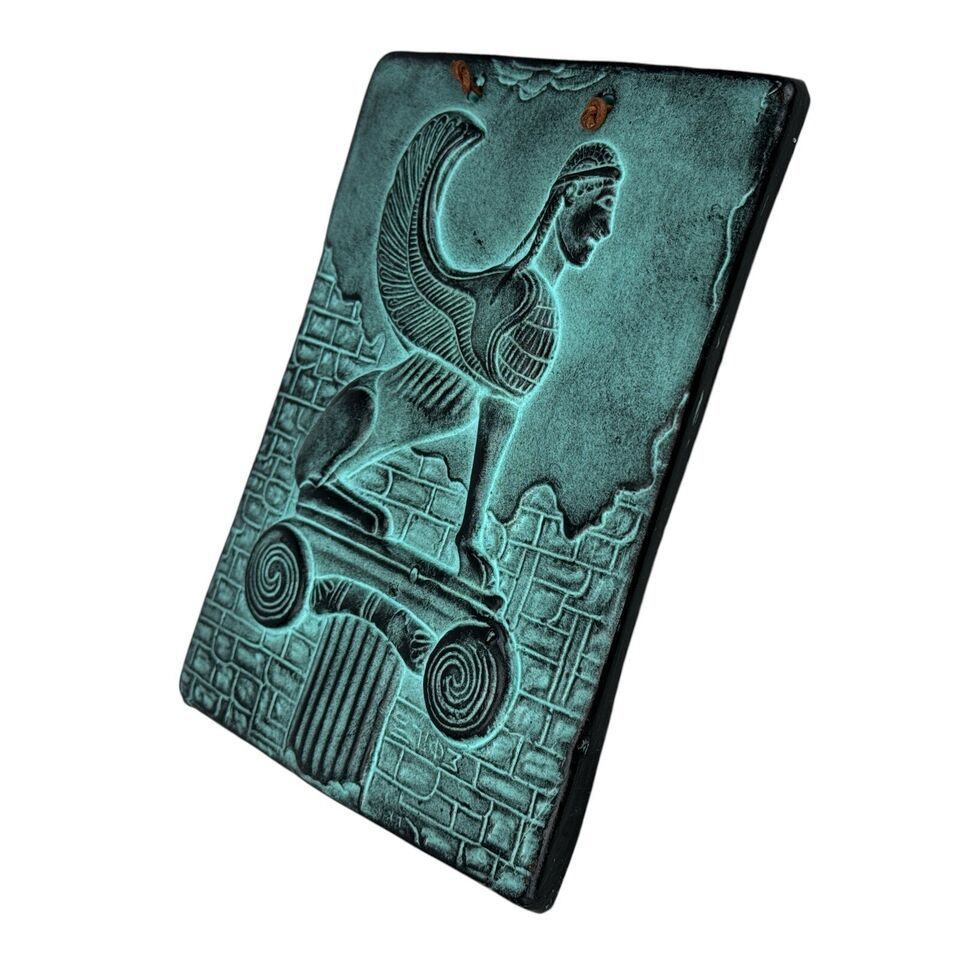 Sphinx of Naxos Small Ceramic Tile Wall Relief Décor 7.87 in - Art ...