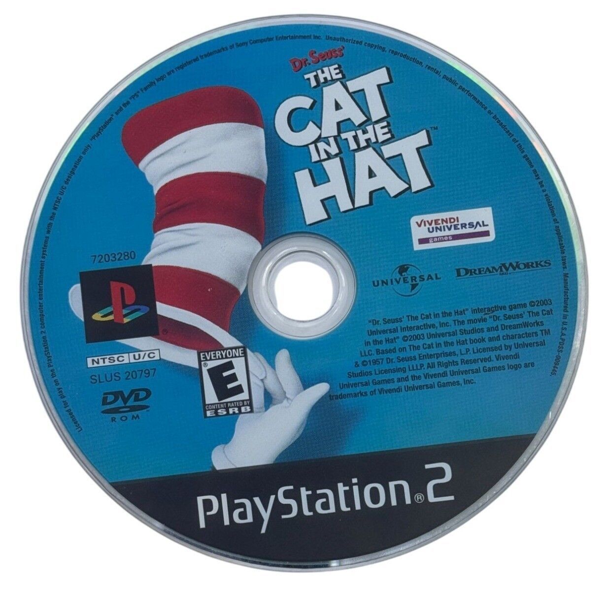 Disneys The Cat In The Hat PlayStation 2 PS2 Game Disc Only - Video Games