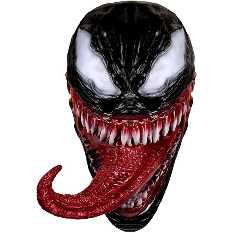 Venom Halloween Mask Silicone Long Tongue Spider Man Symbiote Horror ...
