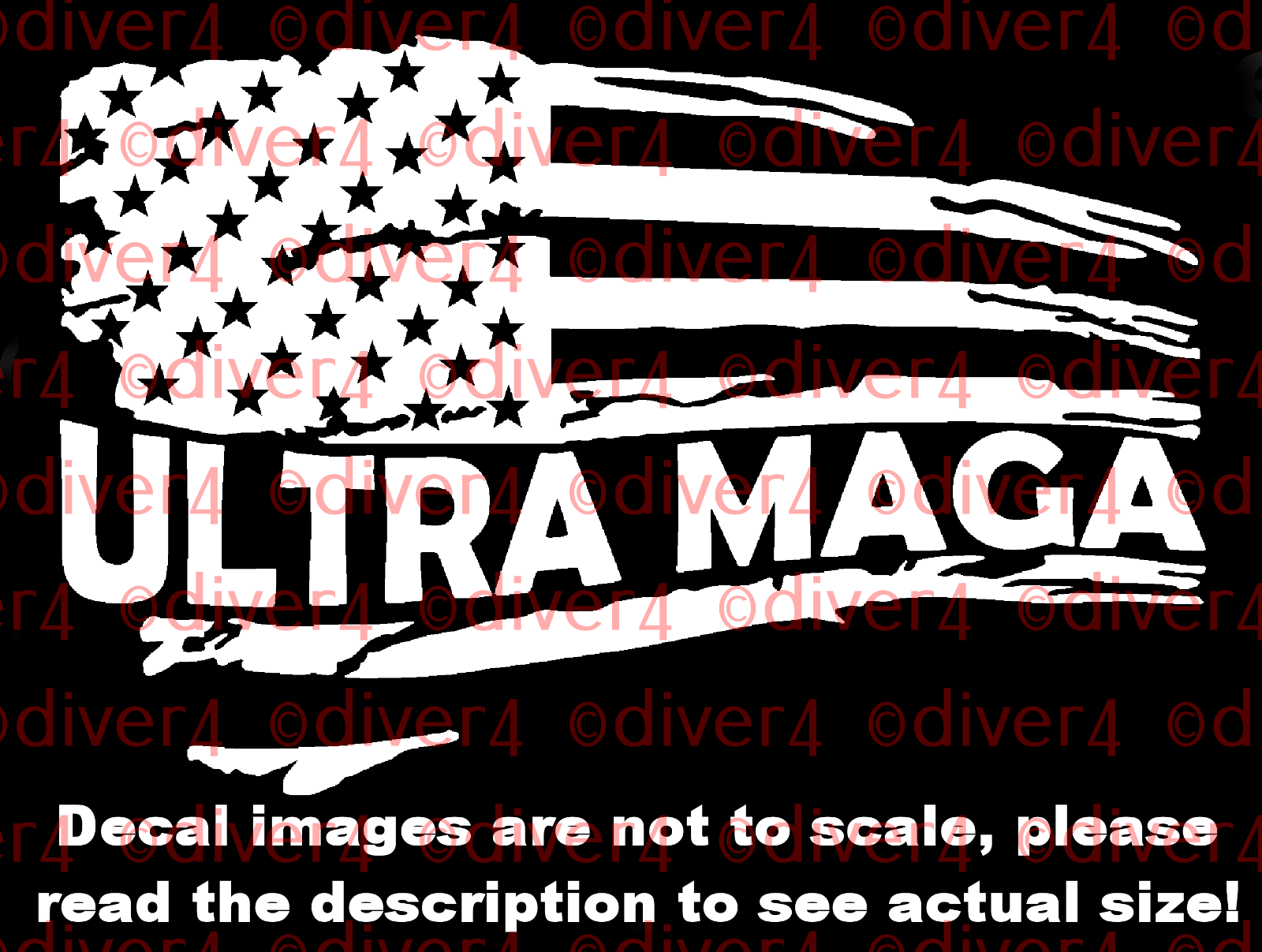 ULTRA MAGA Distressed Flag Car Van Truck Decal USA Made Trump - Decals ...