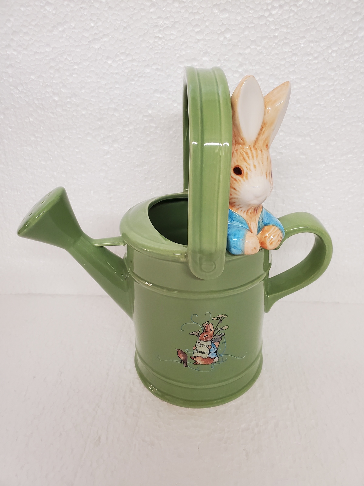 Peter Rabbit green ceramic water can - Planters