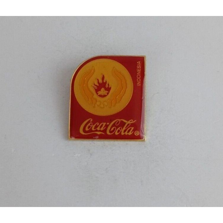 Vintage Coca-Cola Indonesia Olympic Lapel Hat Pin - Pins, Badges & Patches