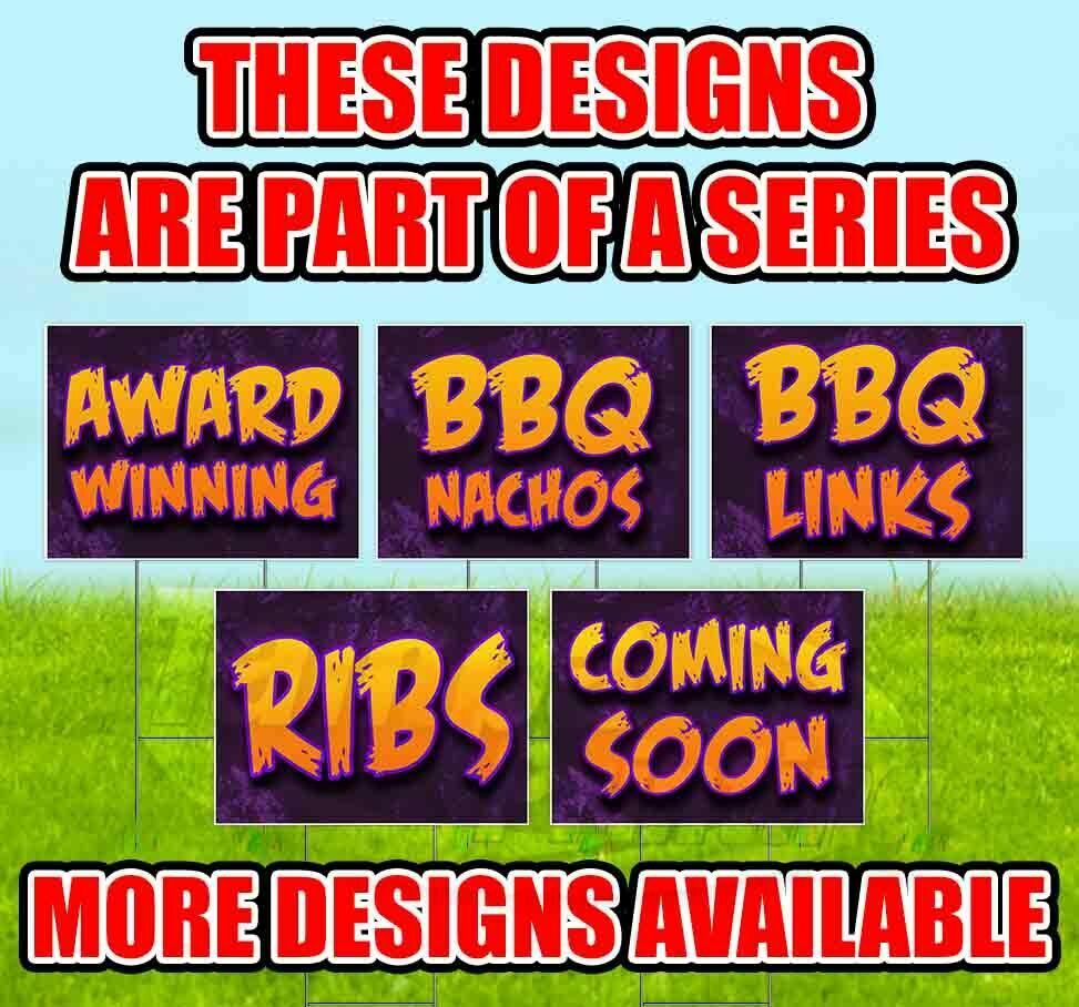 BBQ SMOKED MULLET 18x24 Yard Sign WITH STAKE Corrugated Bandit USA ...