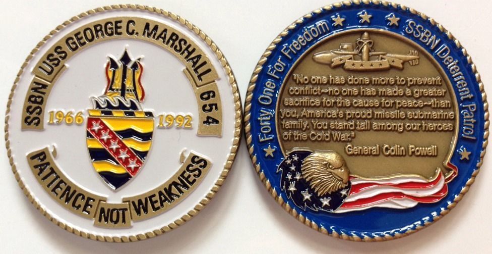 NAVY USS GEORGE C. MARSHALL SSBN-654 SUBMARINE DETERRENT PATROL ...