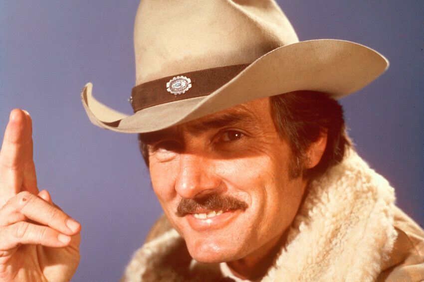 Dennis Weaver Smiling Sheepskin Jacket And Stetson As Mccloud 11x17 ...